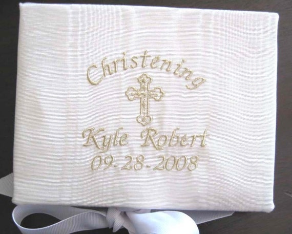 Christening or Baptism Photo Album Personalized with name