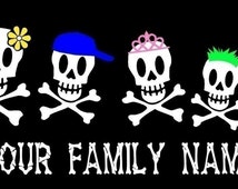 Unique skull family decal related items | Etsy