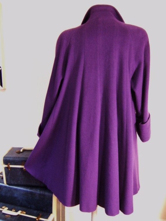 Twilight Purple Swing Coat Vintage 80's Designer Searle