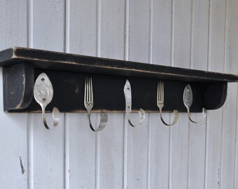 Awesome Coat Rack With Funky Forks and Personalized by jjevensen