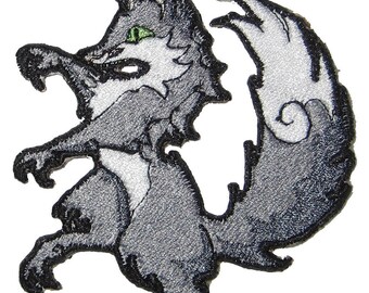 Giant Rampant Wolf Heraldic Heraldry Iron by SpiderStitchesParlor