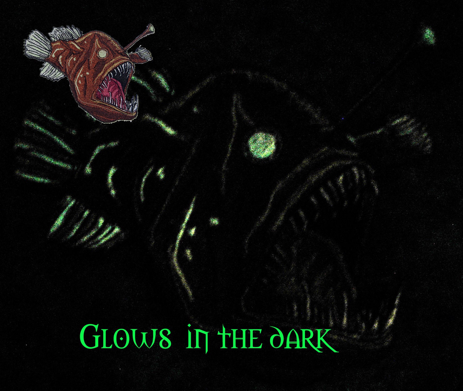Glowing Deep Sea Angler Fish Anglerfish Black Sea Devi