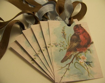 Bird Tags Set of 6 by TheNestinSLT on Etsy