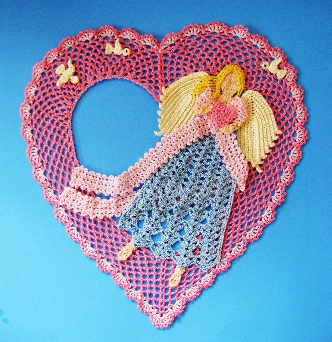 PDF Crochet Pattern Angel of Love Doily