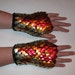 Armor Gauntlets in knitted Dragonhide Scalemail by Crystalsidyll