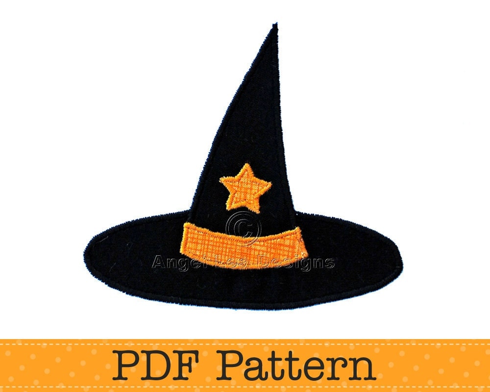Witches Hat Applique Template Halloween Applique Designs