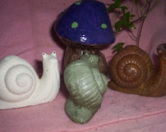 Fairy garden snails | Etsy