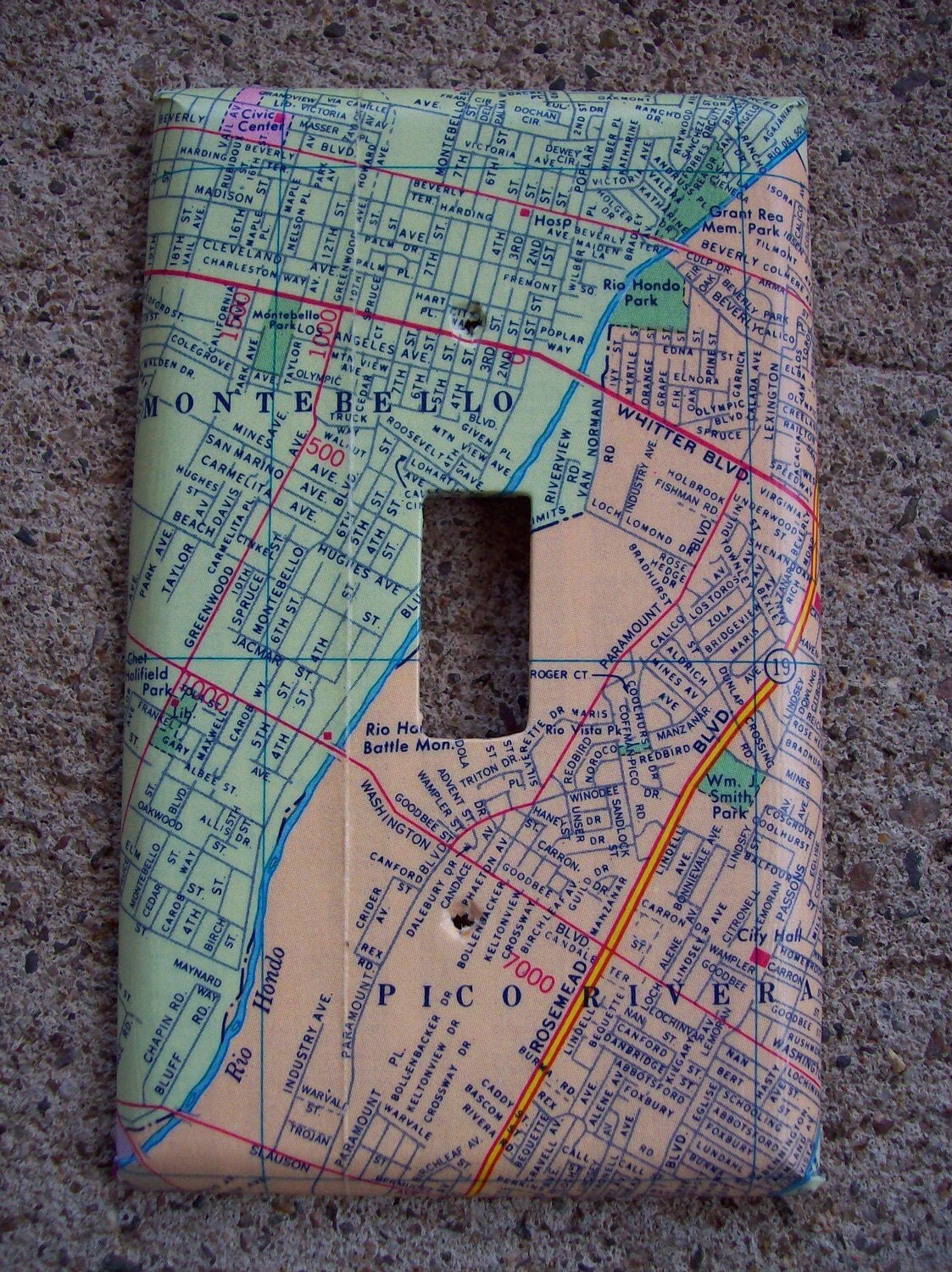 Home to the ORIGINAL Map Light Switchplate by creativeordinary