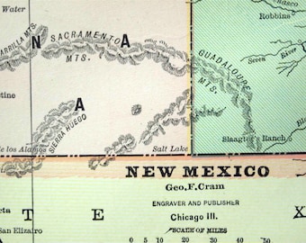1800s mexico map | Etsy