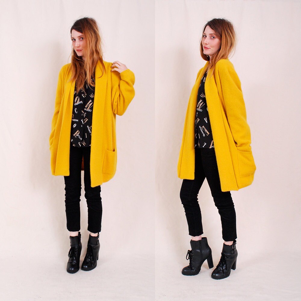 Bright yellow sweater womens Williamstown Long sleeve rose gold ...