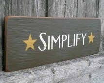 Popular items for simplify signs on Etsy