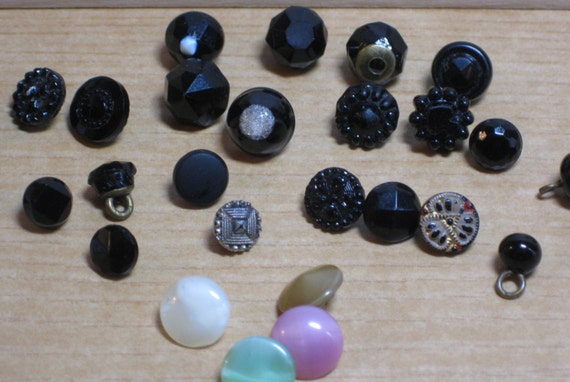 27 Victorian Charm String Buttons Turn of the Century