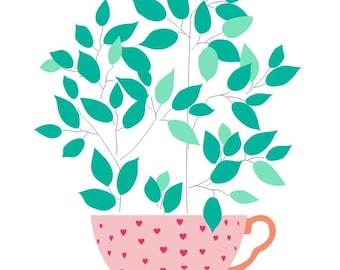 Tea print Teapots kitchen art print art for kitchen tea