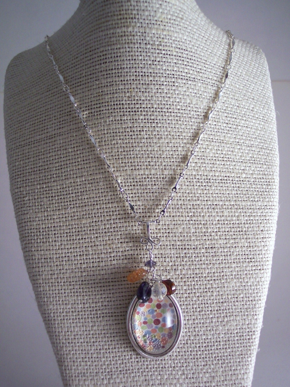 handmade interchangeable pendant with multicolor by EchoEndeavor