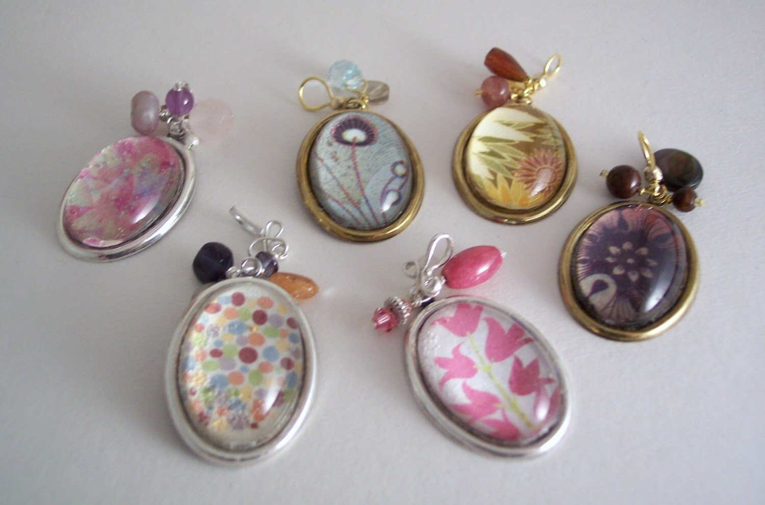 handmade interchangeable pendant with multicolor by EchoEndeavor
