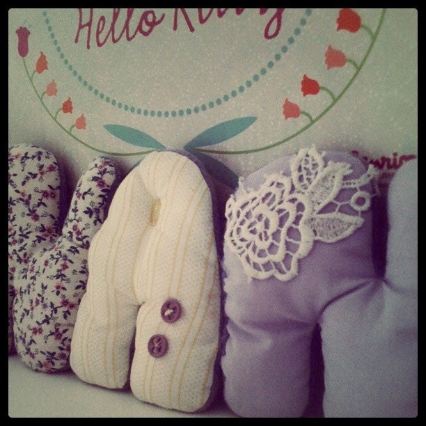 3D Fabric Alphabet Name Pillow pdf Pattern by getsmitten on Etsy