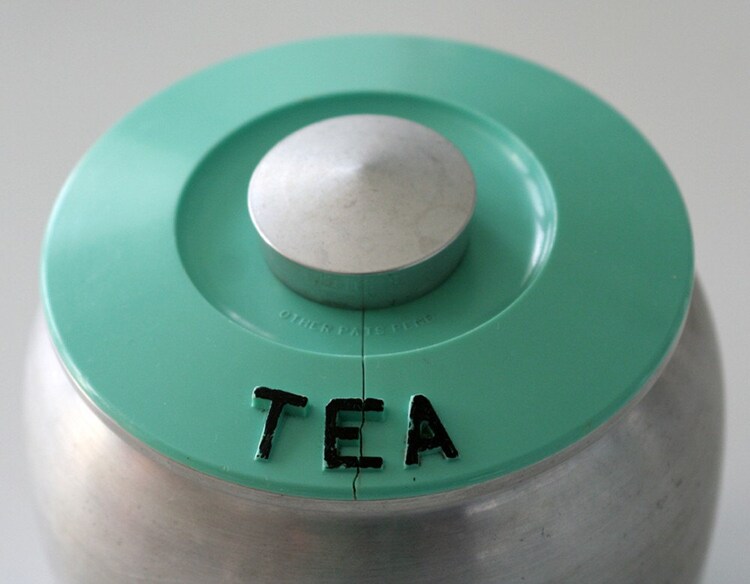 Vintage Kromex Turquoise Coffee Tea and Sugar by jaditekate