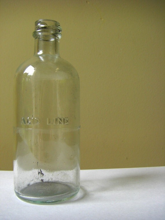 Items similar to Acid bath - Vintage Chemistry Bottle on Etsy
