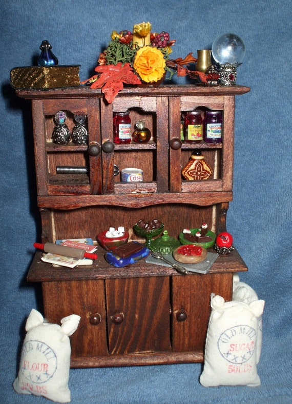 Gothic Witch Treat Hutch Dollhouse Miniature Ooak