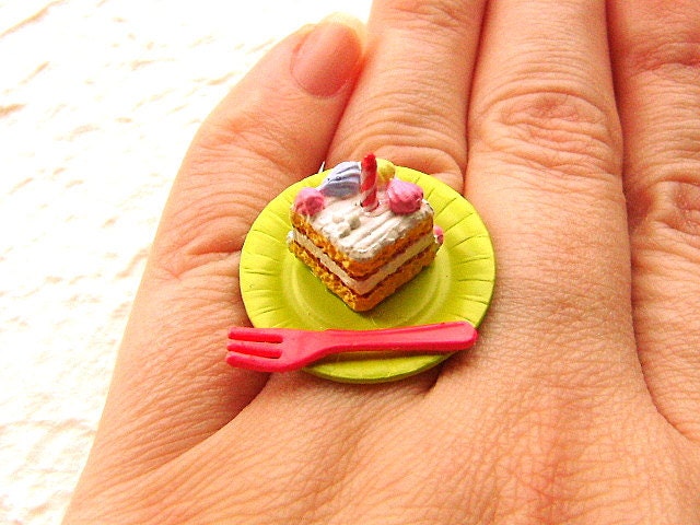 Kawaii Japanese Ring Birthday Cake by SouZouCreations on Etsy