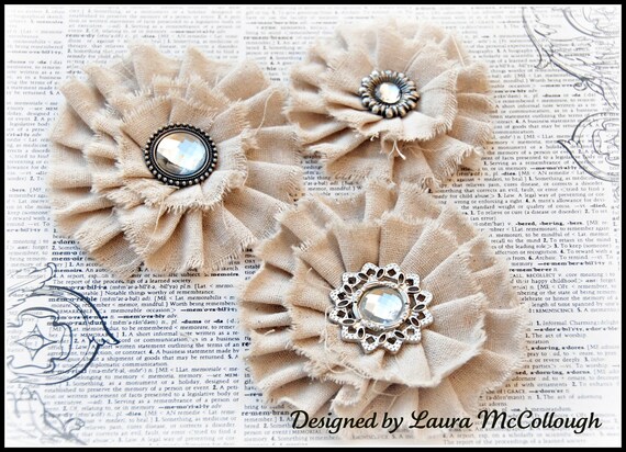 Items similar to Linen Flowers on Etsy