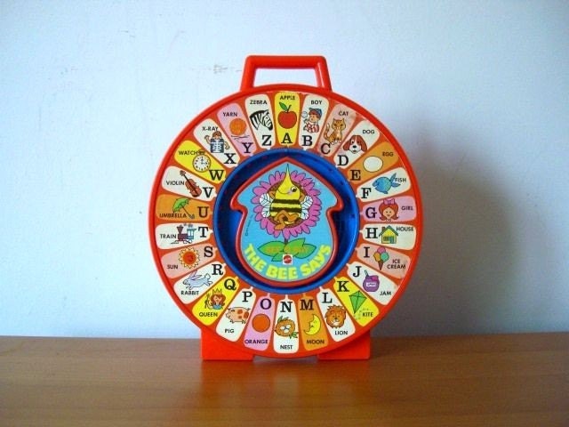 70s Vintage Mattel See'n Say The Bee Says Alphabet Toy