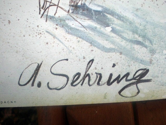 ON SALE Vintage Adolf Sehring Lithograph Print 1975 Signed