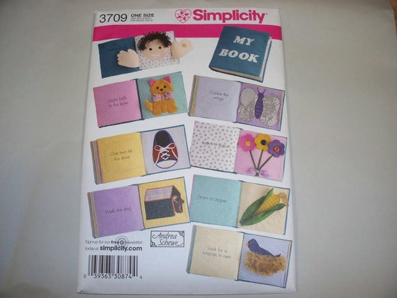 New Simplicity Fabric Book Pattern 3709 by martijean on Etsy