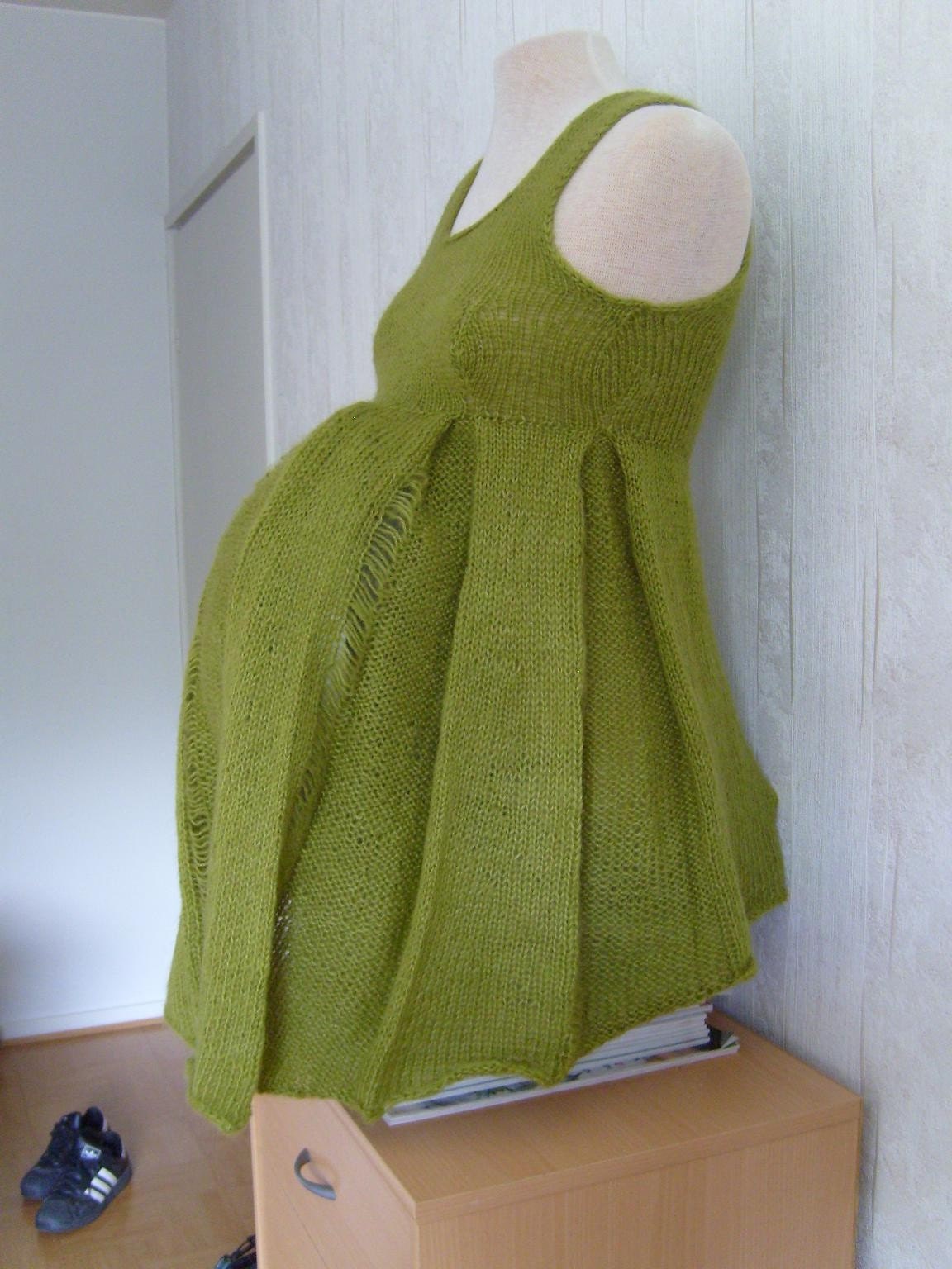 Maternity-tunic Knitting Pattern Sizes S-XL cup by Artesanitarium