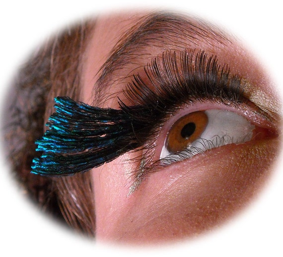 Peacock Wings Fancy Feather Eyelashes By Intrinsicimagination