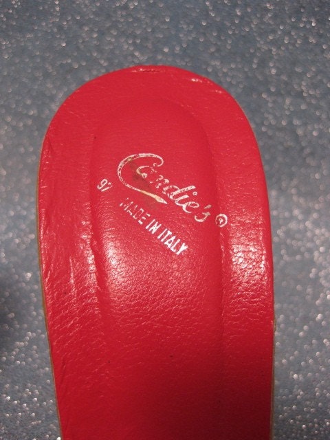 Vintage 70's 80's red CANDIES shoes made in Italy GLAM