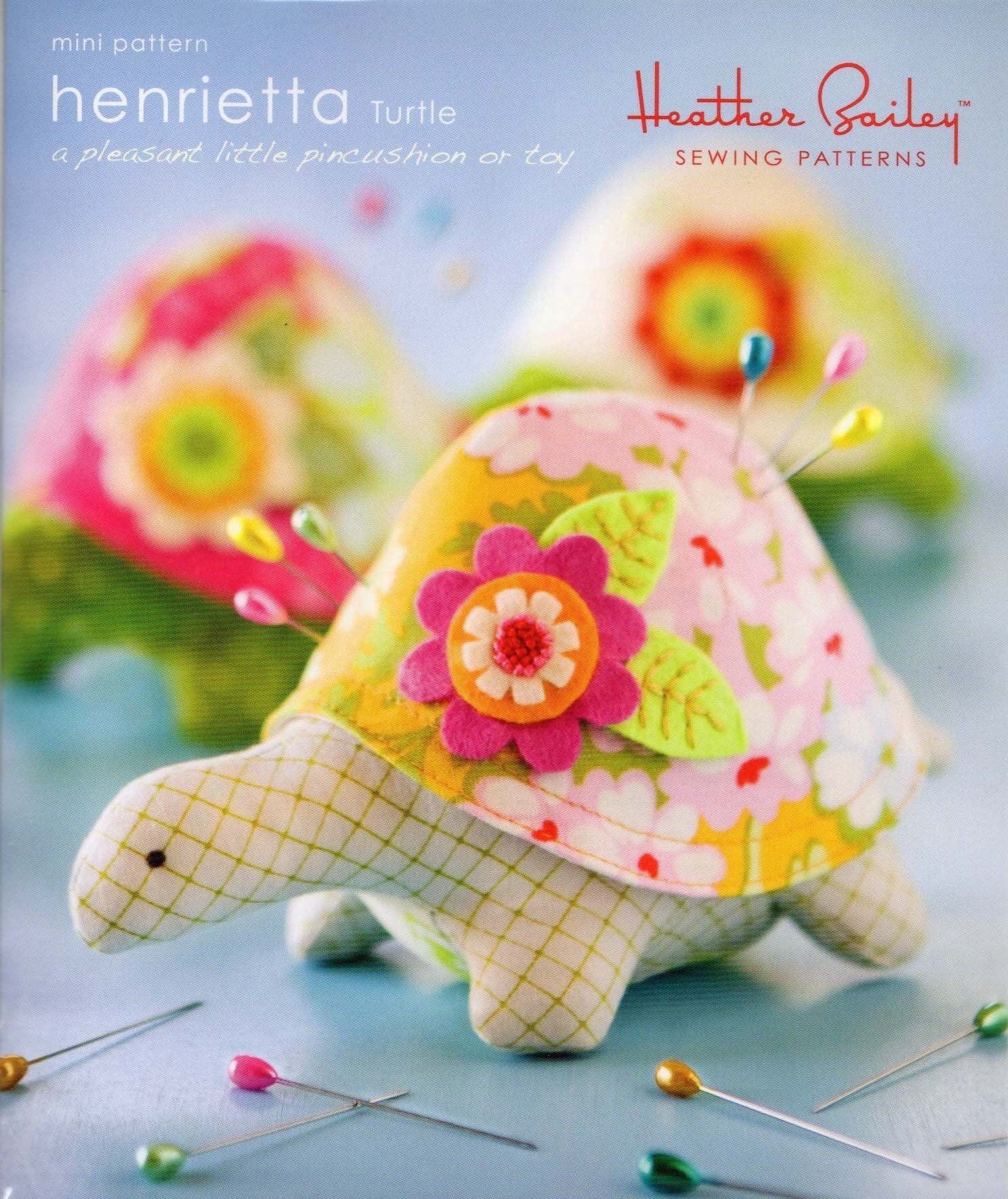 Henrietta Turtle Pin Cushion Pattern from Heather by Pipersgirls
