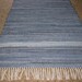Handwoven Denim w/ Light Border Rag Rug 25 x 94