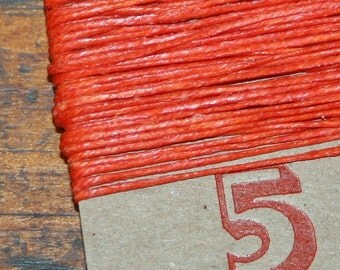 5 yards TEAL waxed Irish linen thread by bookfindings on Etsy