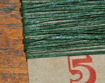 5 yards TEAL waxed Irish linen thread