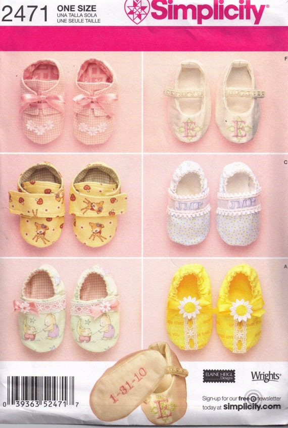 Simplicity 2471 Newborn Baby Booties shoes by PeoplePackages
