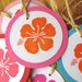 Tropical Hibiscus Hawaii Island Wedding Gift Tags
