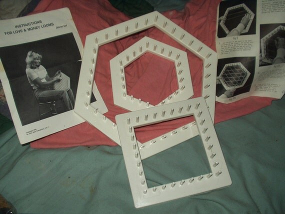 3 Love and Money Looms Shuttle Instructions Hexagons