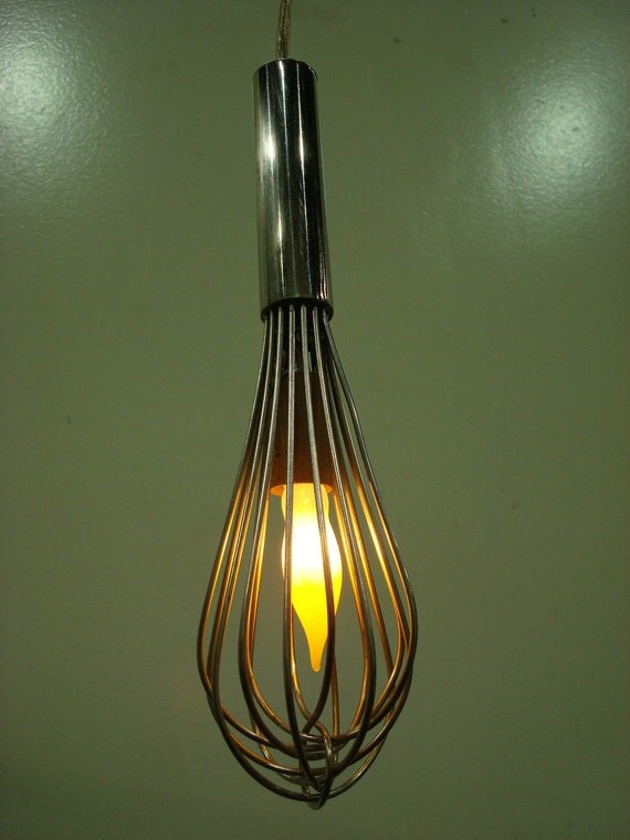 Items similar to 10 Inch Whisk Hanging Lamp on Etsy