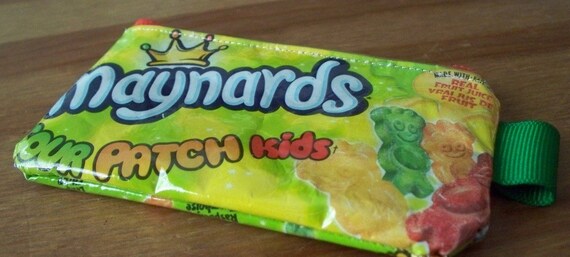 UPCYCLED Sour Patch Kids candy wrapper RECYCLED into coin