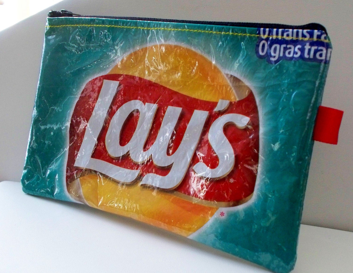 Pencil Case UPCYCLED from Lays potato chip wrapper
