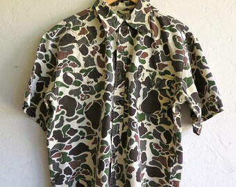 Camo button up | Etsy