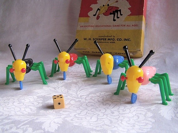 Vintage 1949 COOTIE Game with Original Box