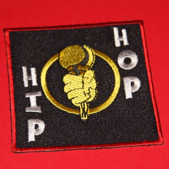 Hip Hop square iron on patch