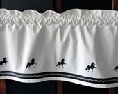 Items similar to American Saddlebred Horse Window Valance Curtain ...