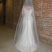 Wedding veil 90 inch Chapel Length veil with satin ribbon