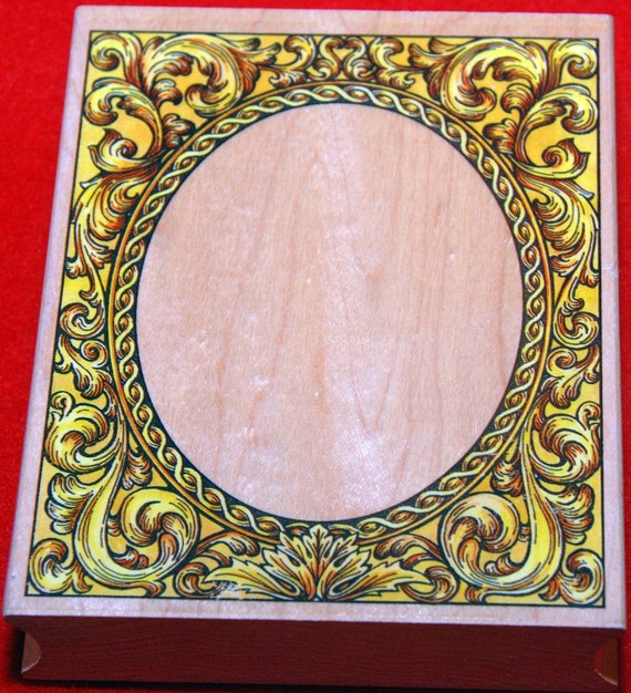 Antique Oval Frame Rubber Stamp by CreativeCaitie on Etsy