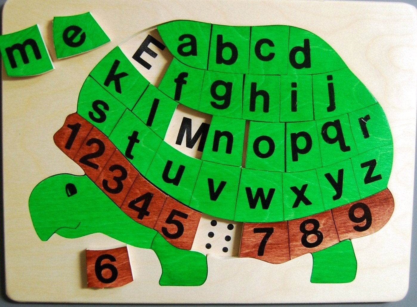 Wooden Alphabet Turtle puzzle will equip your Preschooler to