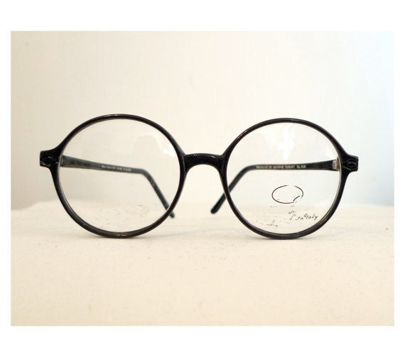 Iconic Round Windsor Black Eyeglass Frames. George Burns.