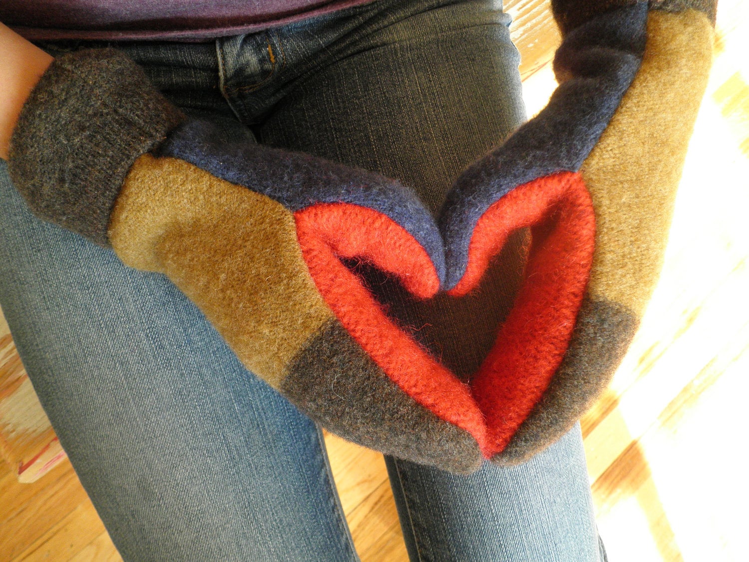 Upcycled Wool Sweater Mitten pdf pattern INSTANT DOWNLOAD